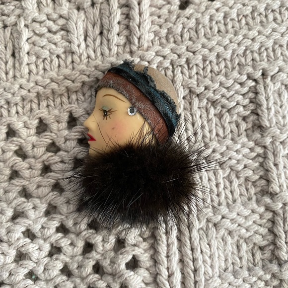 Jewelry | Vintage 192s Style Bust Broochlapel | Poshmark